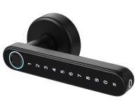 China TT Lock APP Fingerprint Lock Bluetooth Smart Lock Digital Electronic Lock Keyless Door Lock Handle Zinc Black Handle for sale