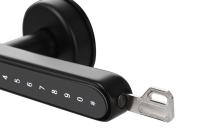 China TT Lock APP Fingerprint Lock Bluetooth Smart Lock Digital Electronic Lock Keyless Door Lock Handle Zinc Black Handle for sale