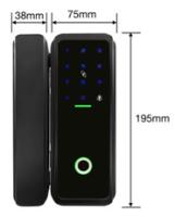 China RoHS Smart Bluetooth Fingerprint Lock For Glass Door for sale