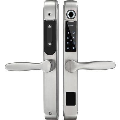 China AAA Batteries Powered Aluminum Frame Smart Fingerprint Door Lock for sale