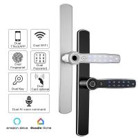 China FPC Fingerprint Lock Sliding Door Lock Bluetooth Zinc Alloy Handle for sale