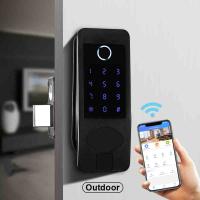China Waterproof Lock IP65 Outside Smart Door Lock Fingerprint Unlocking for sale
