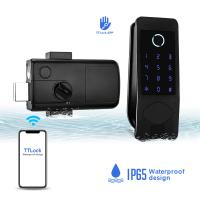 China Waterproof Lock IP65 Outside Smart Door Lock Fingerprint Unlocking for sale