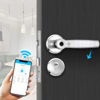 China Double Latches Escutcheon Door Lock Smart Door Lock FPC Finger Print for sale