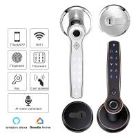 China Double Latches Escutcheon Door Lock Smart Door Lock FPC Finger Print for sale