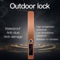 China IP68 Waterproof FPC Fingerprint Smart Door Lock Bluetooth Antique for sale