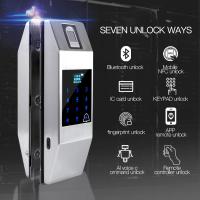 China Zinc Alloy FPC Fingerprint Smart Door Lock Sliding Door Office Sliver Gold for sale