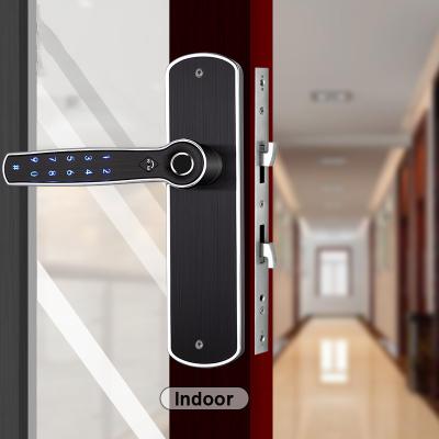 China Smart TTlock FPC Fingerprint Door Lock Bluetooth With Reversible Handle for sale