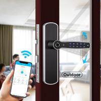 China Smart TTlock FPC Fingerprint Door Lock Bluetooth With Reversible Handle for sale