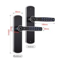 China Smart TTlock FPC Fingerprint Door Lock Bluetooth With Reversible Handle for sale