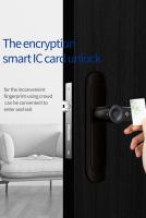 China ROHS Smart Fingerprint Bluetooth Door Lock AI Voice Zinc Alloy Handle for sale