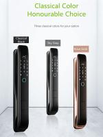 China 4200MAH Lithium Battery Auto Alarm Fingerprint Door Lock Classical Black for sale