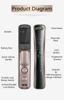 China Real Time Capture Fingerprint Passcode Digital Door Lock  1 Card for sale
