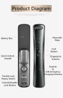 China FPC Fingerprint Reader Passcode Smart Door Lock WiFi App Control for sale