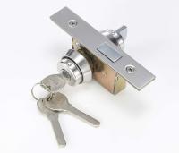 China Single Cylinder Square Latch Aluminum Frame Glass Door Lock for sale