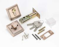 China Polished Brass Square Deadbolt Lock Antique Copper for sale