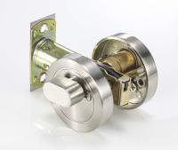 China Zinc Body Brass Cylinder Circle Deadbolt Lock Satin Nickel for sale