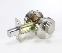 China Zinc Body Brass Cylinder Circle Deadbolt Lock Satin Nickel for sale