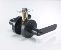 China Matte Black Tubular Handle Lock Zinc Alloy Handle Brass Cylinder for sale