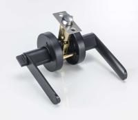 China Matte Black Tubular Handle Lock Zinc Alloy Handle Brass Cylinder for sale