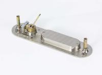 China 11mm Groove Deepth Sliding Door Lock Zinc Alloy Material Sliver Color for sale
