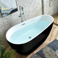 China Egg Oval Shaped Acrylic Freestanding Bathtub cUPC Certified for sale