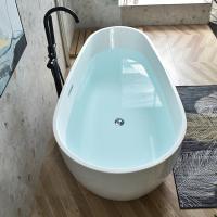 China Egg Oval Shaped Acrylic Freestanding Bathtub cUPC Certified for sale