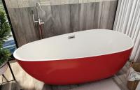 China Egg Oval Shaped Acrylic Freestanding Bathtub cUPC Certified for sale