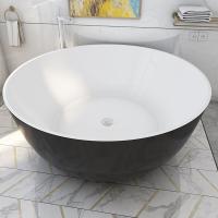 China Non Yellowing Round Shape Acrylic Freestanding Bathtub for sale