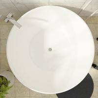 China Non Yellowing Round Shape Acrylic Freestanding Bathtub for sale
