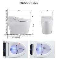 China Waterproof Air Purification Acrylic ABS Intelligent Flushing Toilet Seat for sale