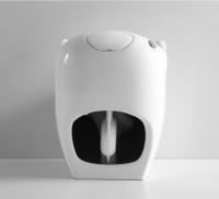 China Modern White Matte Black Siphon Flushing Type Bathroom Sanitary Ware for sale