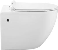 China Seamless Wall Hung Toilet Glossy White With Urea Formaldehyde Cover for sale