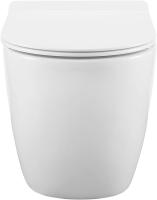 China Seamless Wall Hung Toilet Glossy White With Urea Formaldehyde Cover for sale
