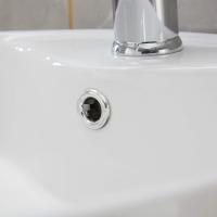 China Impact Resistant Above Counter White Porcelain Wash Basin For Bathroom for sale