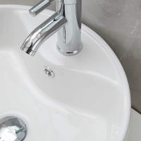 China Impact Resistant Above Counter White Porcelain Wash Basin For Bathroom for sale