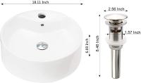 China Impact Resistant Above Counter White Porcelain Wash Basin For Bathroom for sale