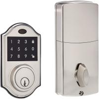 China OEM Bump Proof Electronic Deadbolt Door Lock Matte Black And Chrome for sale