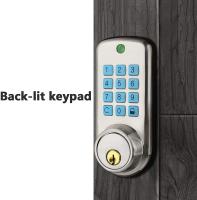 China Anti Peeping Electronic Keyless Deadbolt Lock With Backlit Keypad for sale