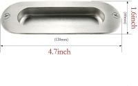 China Oval Stainless Steel Flush Hidden Finger Pull Handles for sale