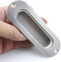 China Oval Stainless Steel Flush Hidden Finger Pull Handles for sale