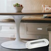 China Oval Stainless Steel Flush Hidden Finger Pull Handles for sale