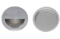 China Round Stainless Steel Sliding Door Concealed Handle With Screw for sale