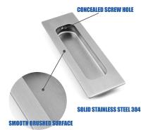 China Invisible Rectangular SS304 Bypass Door Finger Pulls for sale