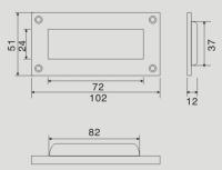 China Builtin Installation 304 Stainless Steel Drawer Pulls With Screwing Hole for sale