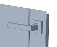 China Aluminum Left Handle Of Outdoor Storage  / Handle Of Swing Door Garages for sale