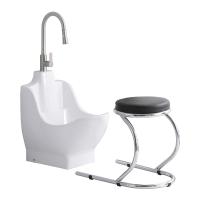 China Ceramic wudumate compact foot bath pull drawing faucet saving space for sale