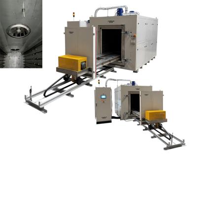 China Precision Temperature Control Hrf1350-06 Hot Air Trolley Furnace + Online Monitoring Electric Purification Furnace for sale