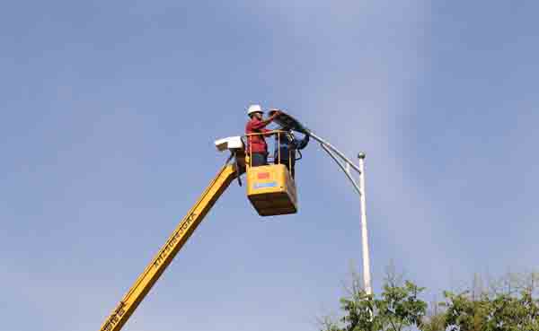 street light installed street light installed