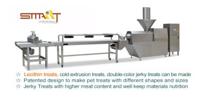 China High Efficiency Animal Feed Extruder , Cold Extrusion Pet Chewing Treat Machine for sale